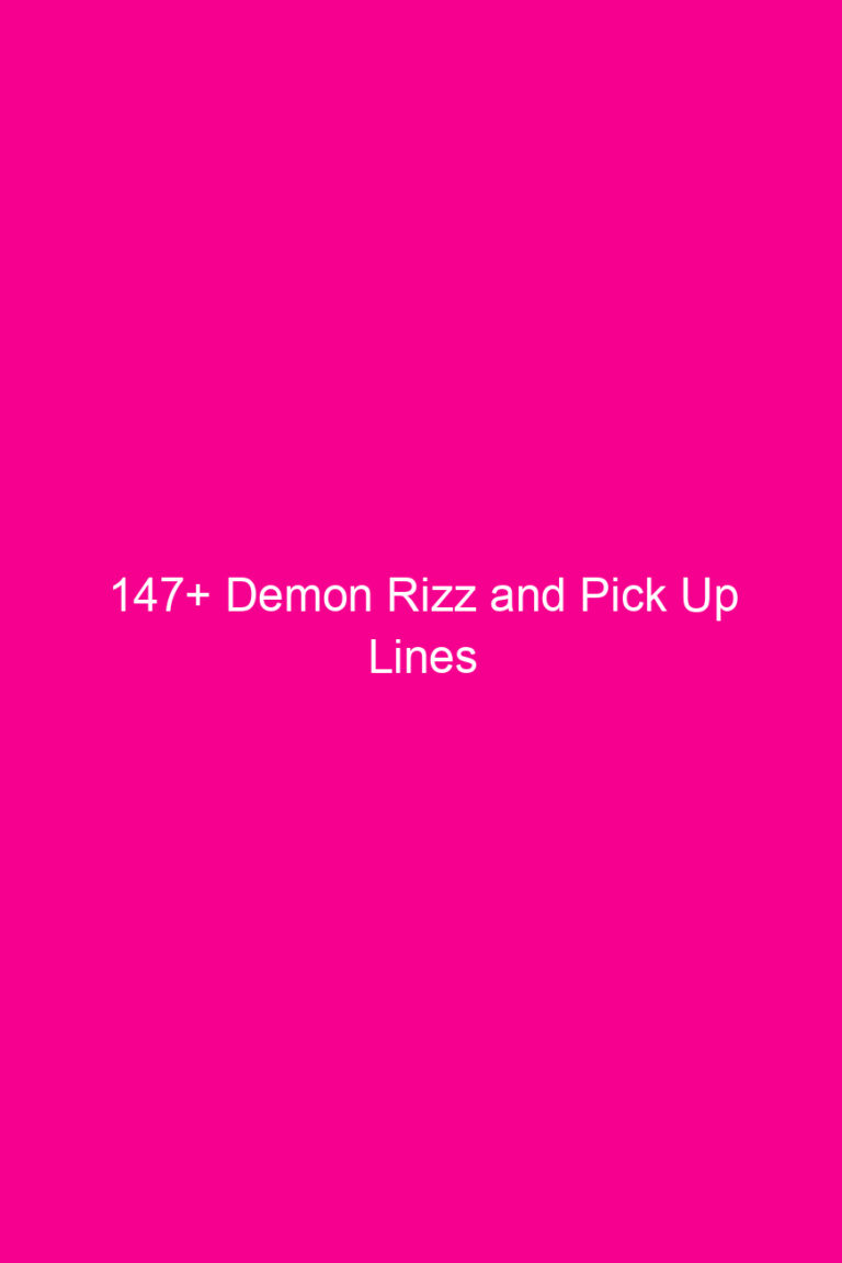147+ Demon Rizz And Pick Up Lines